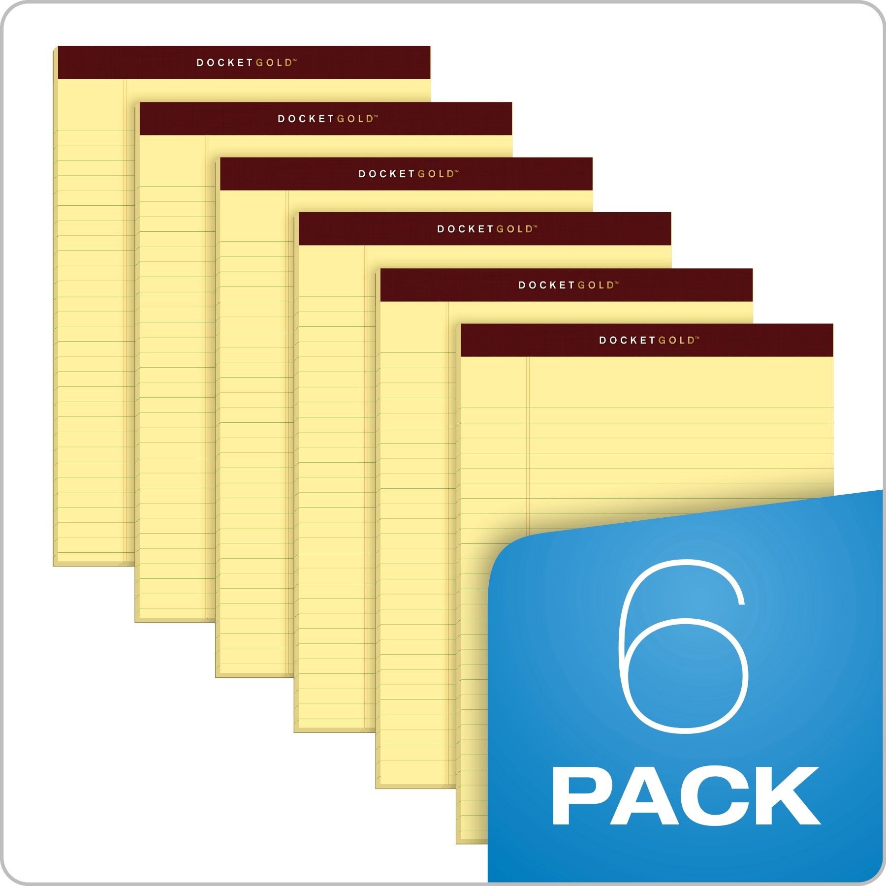 Snapklik.com : TOPS Docket Gold Writing Pads, 8-1/2 X 11-3/4, Legal ...