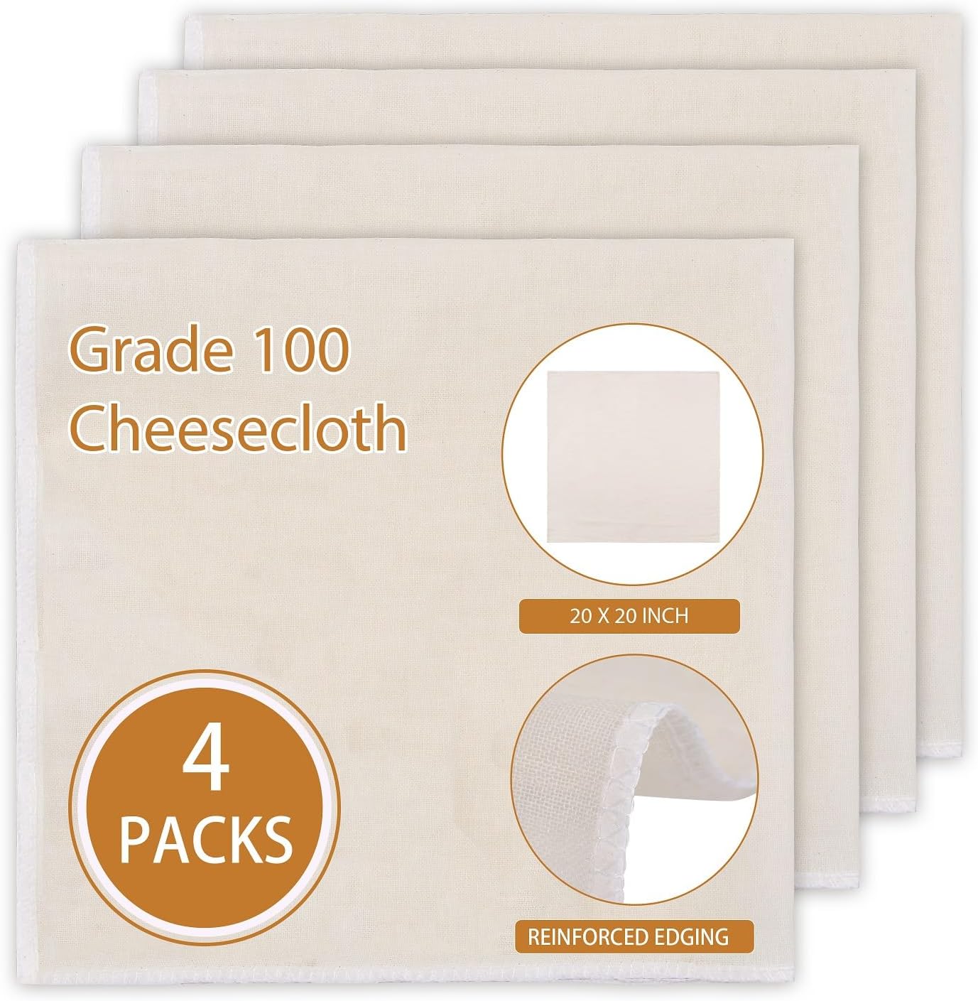 Amazon.com: 6 PCS Reusable Cheese Cloth for Straining, 20x20 Inch ...