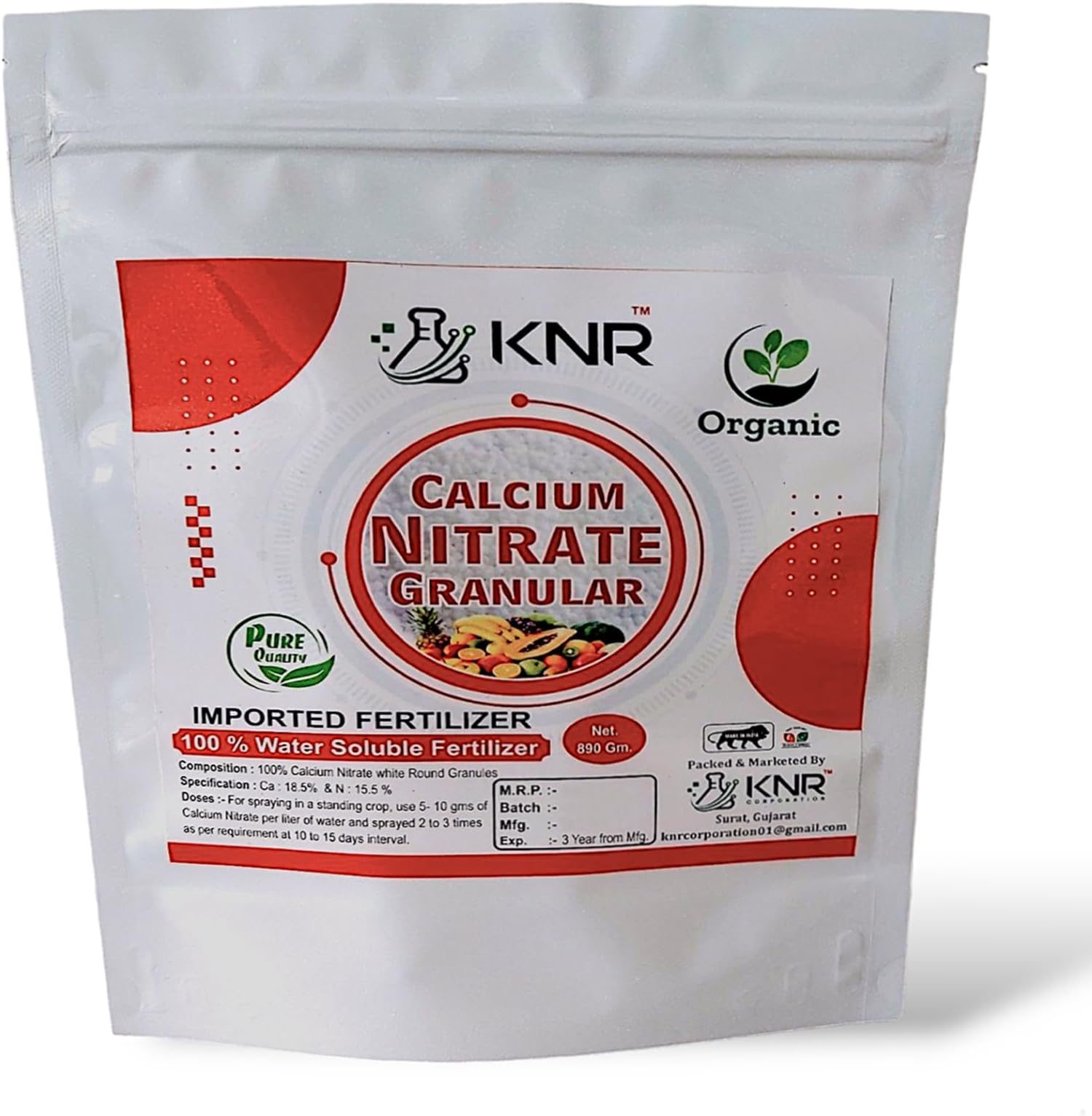 IFC Calcium Nitrate 100% Water Soluble Fertilizer | For Plants Fruits ...