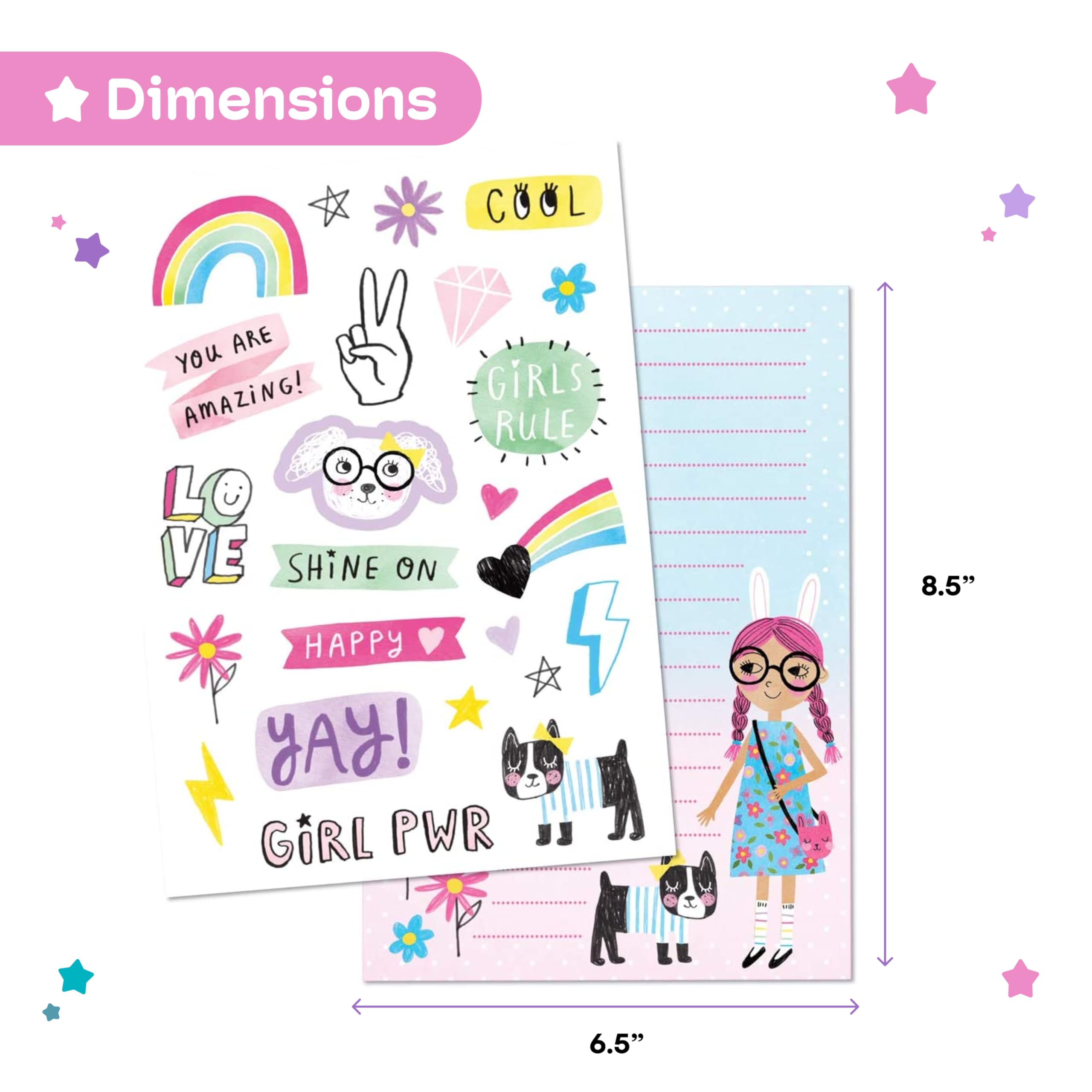 Snapklik.com : Cute Stationary Set For Girls By Jewelkeeper - 30 Sheets ...