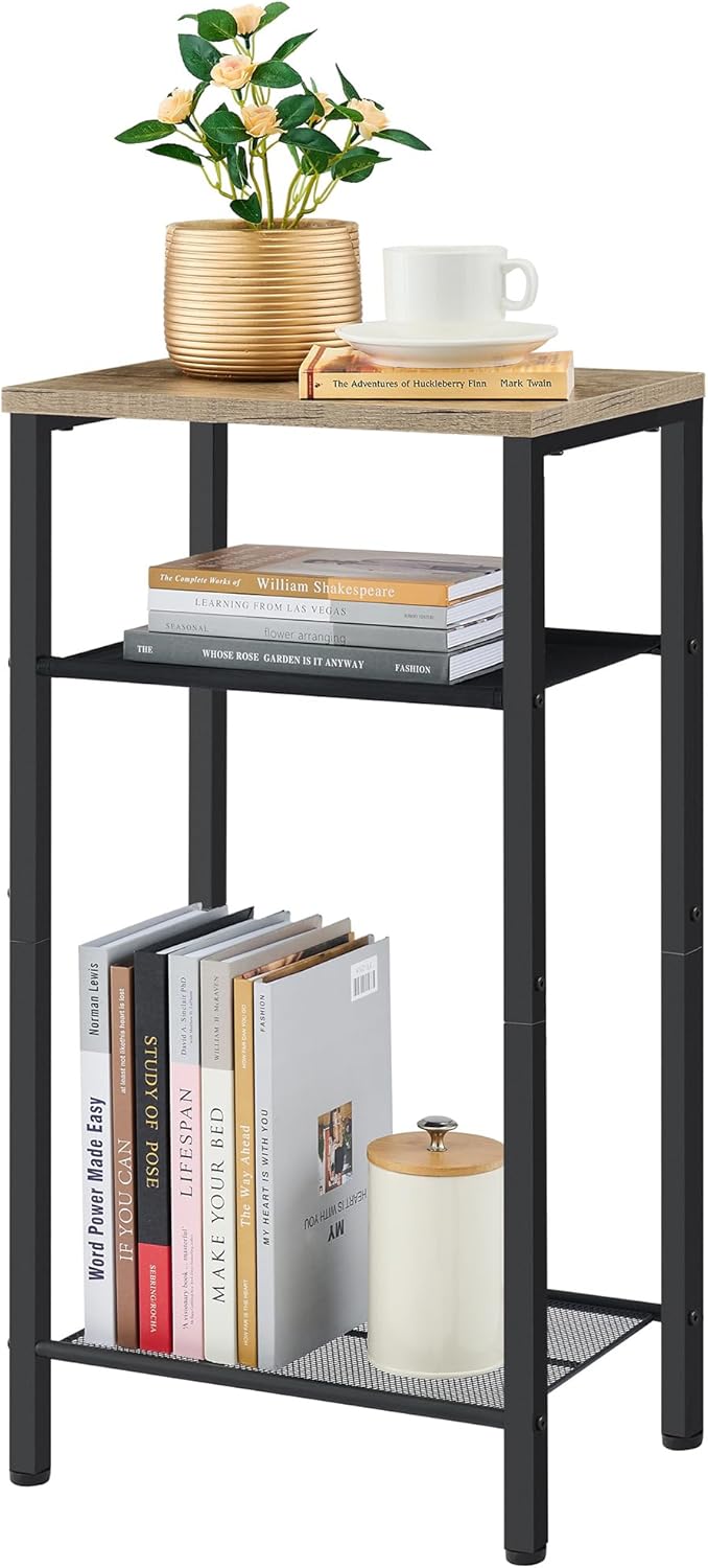 Amazon.com: Hoctieon 3 Tier End Table, Telephone Table, Tall Side Table ...
