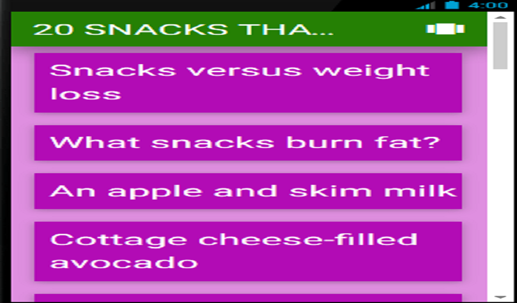 20 Snacks That Burn Fat - App on Amazon Appstore