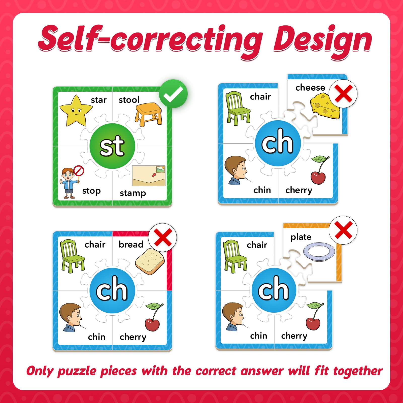 Snapklik.com : Phonics Puzzle, Rhyming Games Phonics Games Flash Cards ...