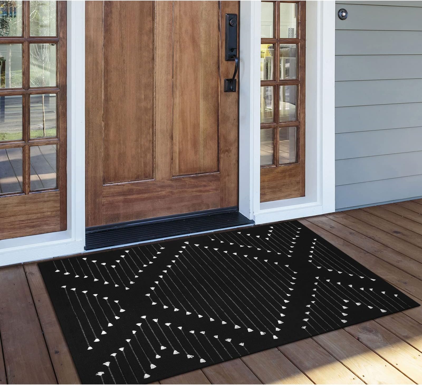 Amazon.com: Sturbridge 2' x 3' Cotton Rag Throw Rug in Black, Hand ...