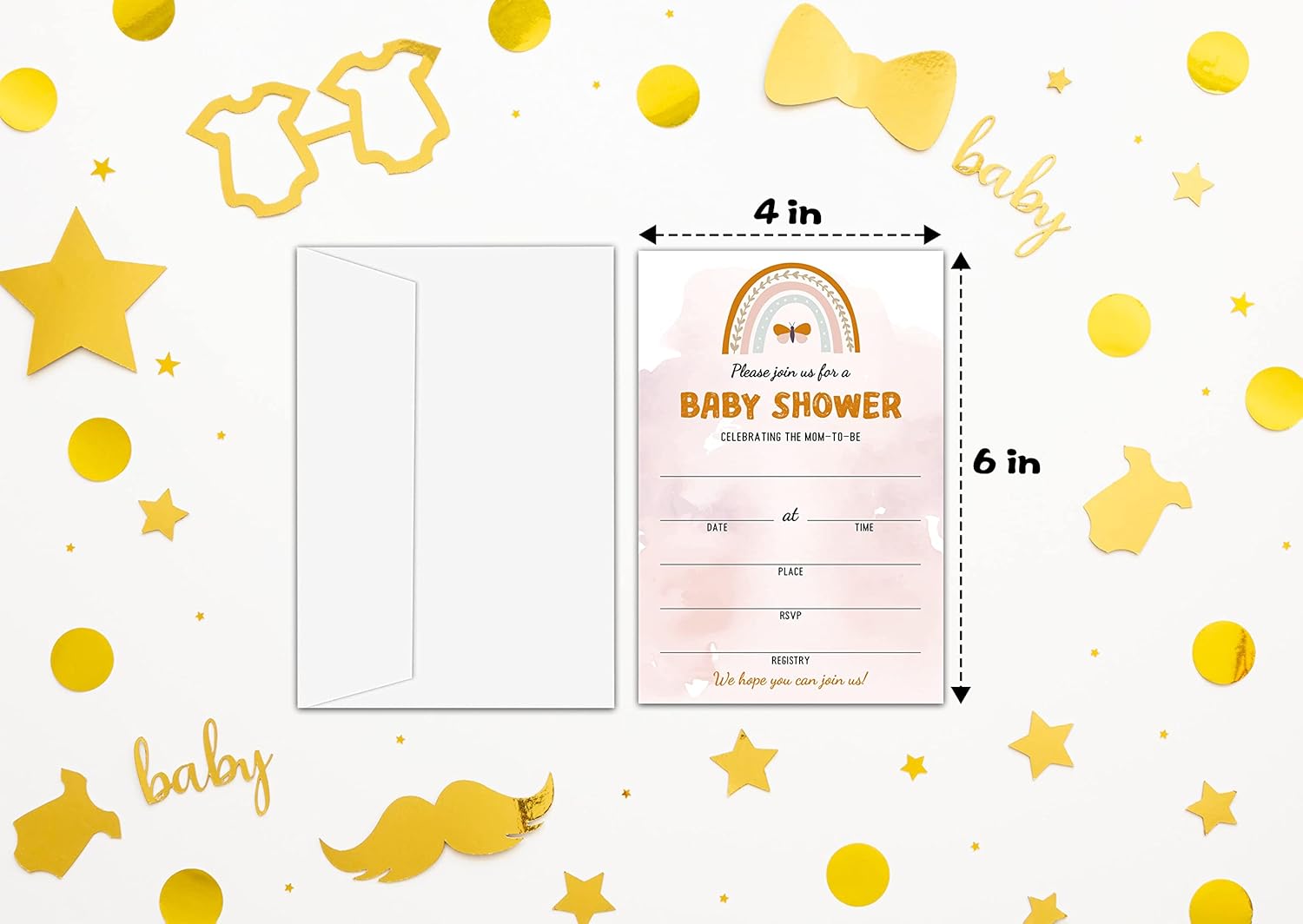 Kit de tarjetas de baby shower Juego de 25 invitaciones de baby shower ...