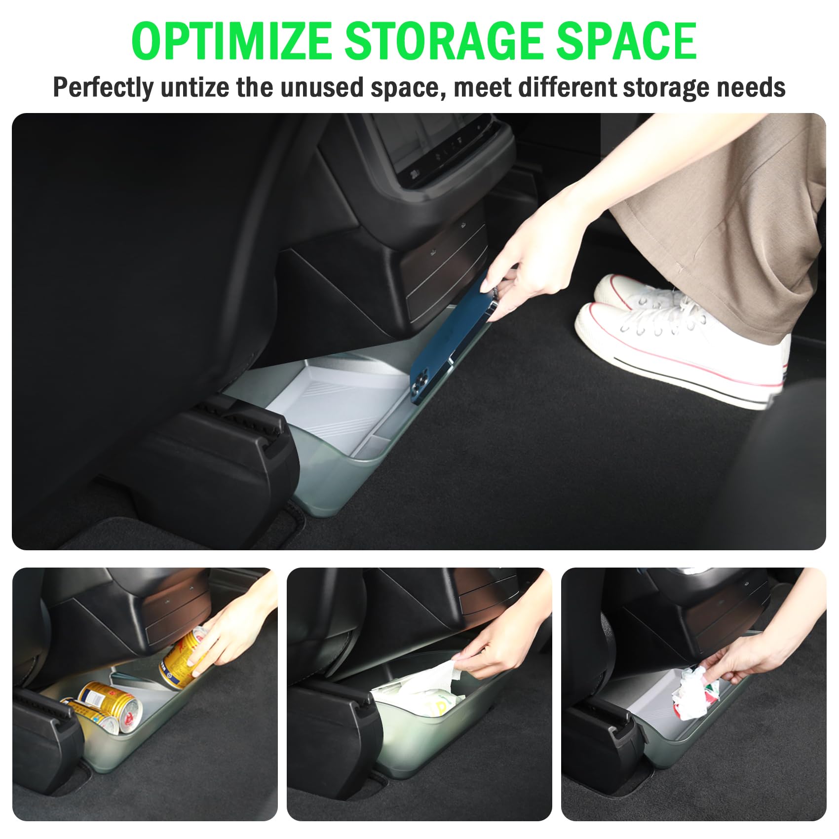 Snapklik.com : RAZOVEYI Organizer For Tesla Model X - Rear Center Console