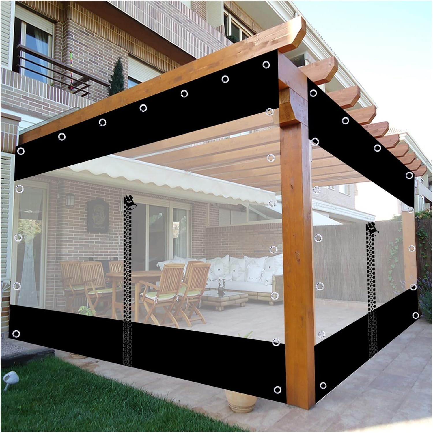 Waterdicht Transparant Zeil voor Garage, Veranda, Paviljoens, Luifels ...