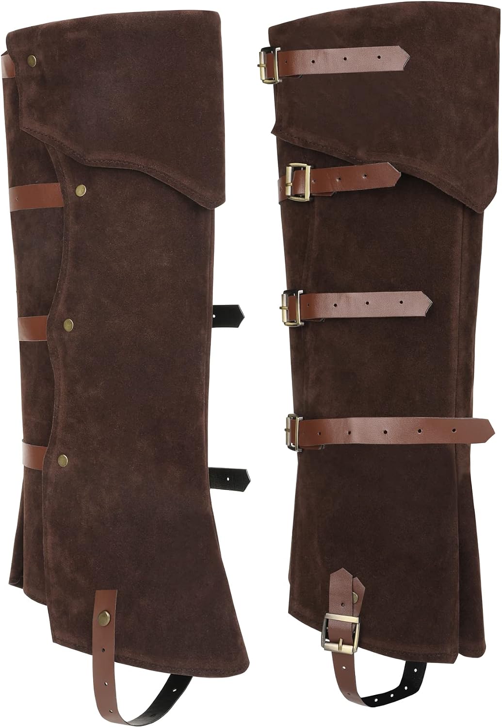 Amazon.com: FORNYIN Men's Medieval Boots Covers, Faux Leather Pirate ...
