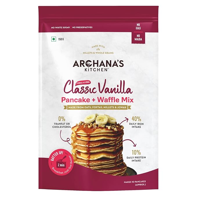 Archana's Kitchen Classic Multi Millet Vanilla Pancake and Waffle Mix ...