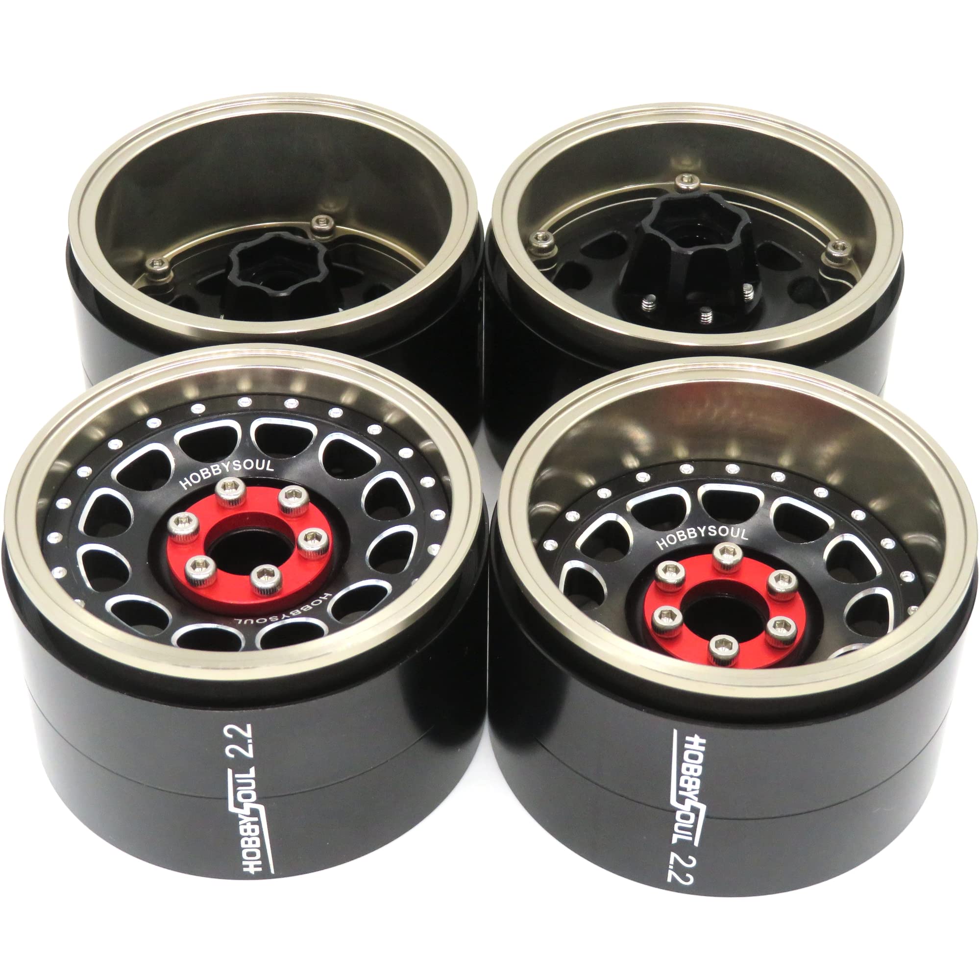 Snapklik.com : Hobbysoul Adjustable 4 Offset 2.2 Beadlock Wheels Wide 1.57