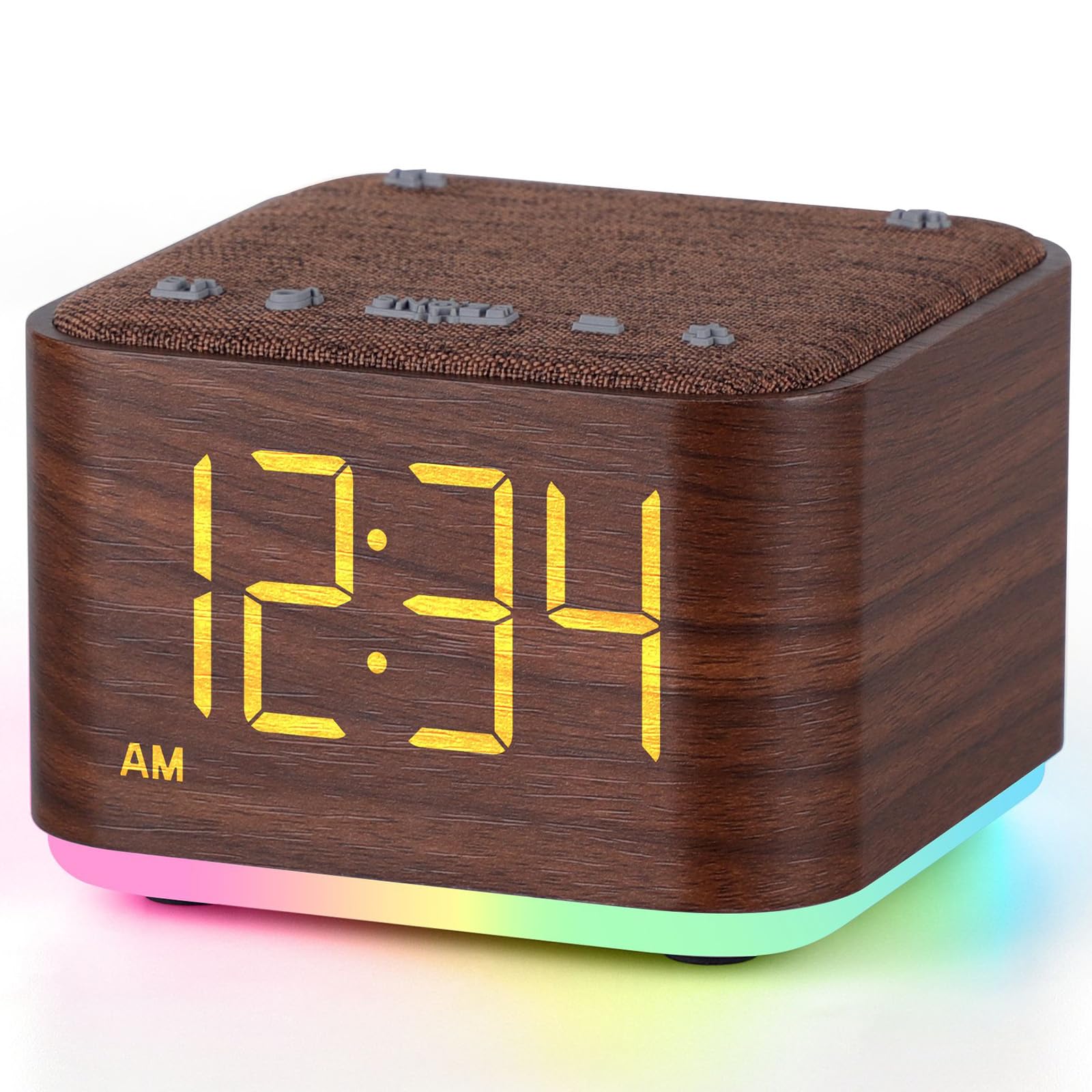 Amazon.com: Sound Machine Alarm Clock for Bedroom: 5W Stereo Bluetooth ...