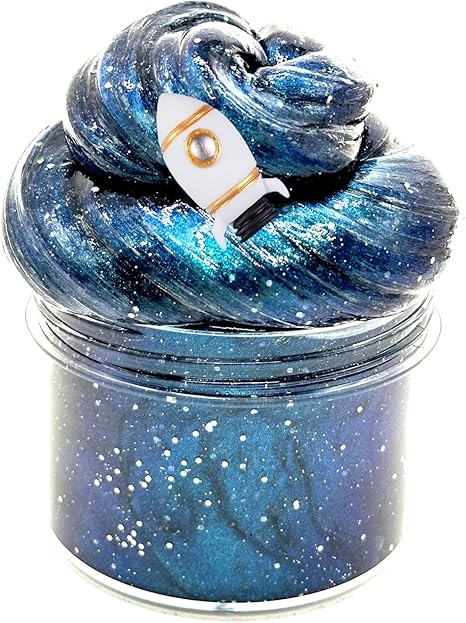 Amazon.com: Galaxy Glitter Galaxy Slime Kit, Dark Blue Galaxy Slime of ...