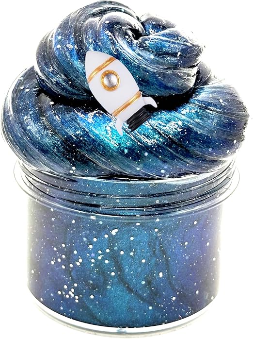 Amazon.com: Galaxy Glitter Galaxy Slime Kit, Dark Blue Galaxy Slime of ...