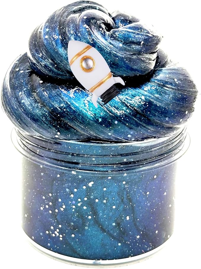 Amazon.com: Galaxy Glitter Galaxy Slime Kit, Dark Blue Galaxy Slime of ...