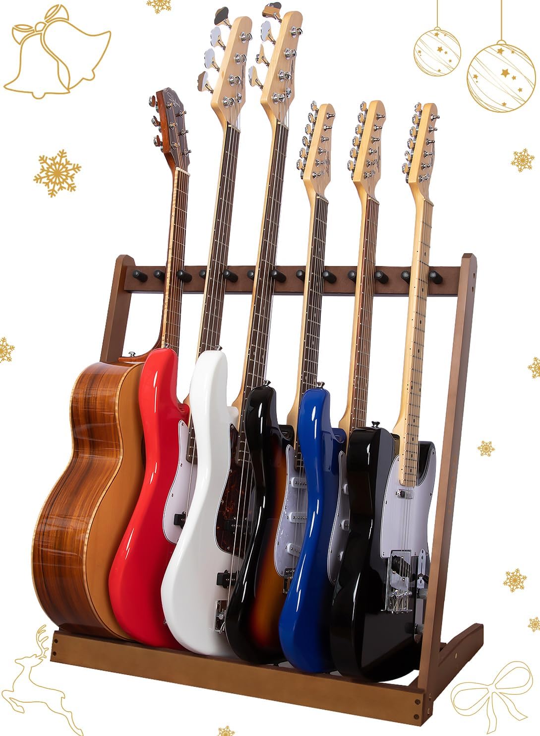 Amazon.com: STRICH Guitar Stand for Multiple Guitars, Wood Guitar Rack ...
