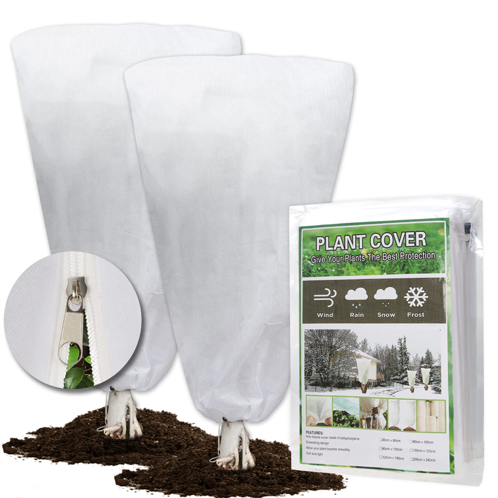 Plant Covers Freeze Protection, Winter Cold Weather Frost Blankets ...