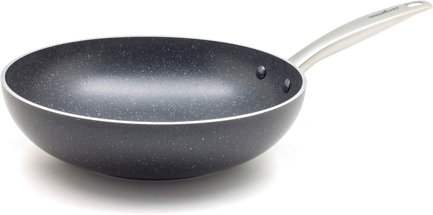 GreenChef Berlin Rocks Healthy Ceramic Nonstick 28 cm/3.7 L Wok Pan ...