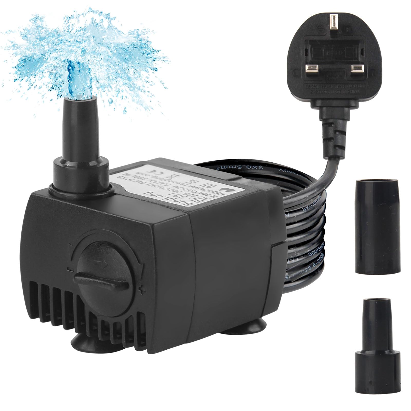 Discoball Mini Water Pump 350L/H 4W Ultra Quiet Adjustable Water Flow ...