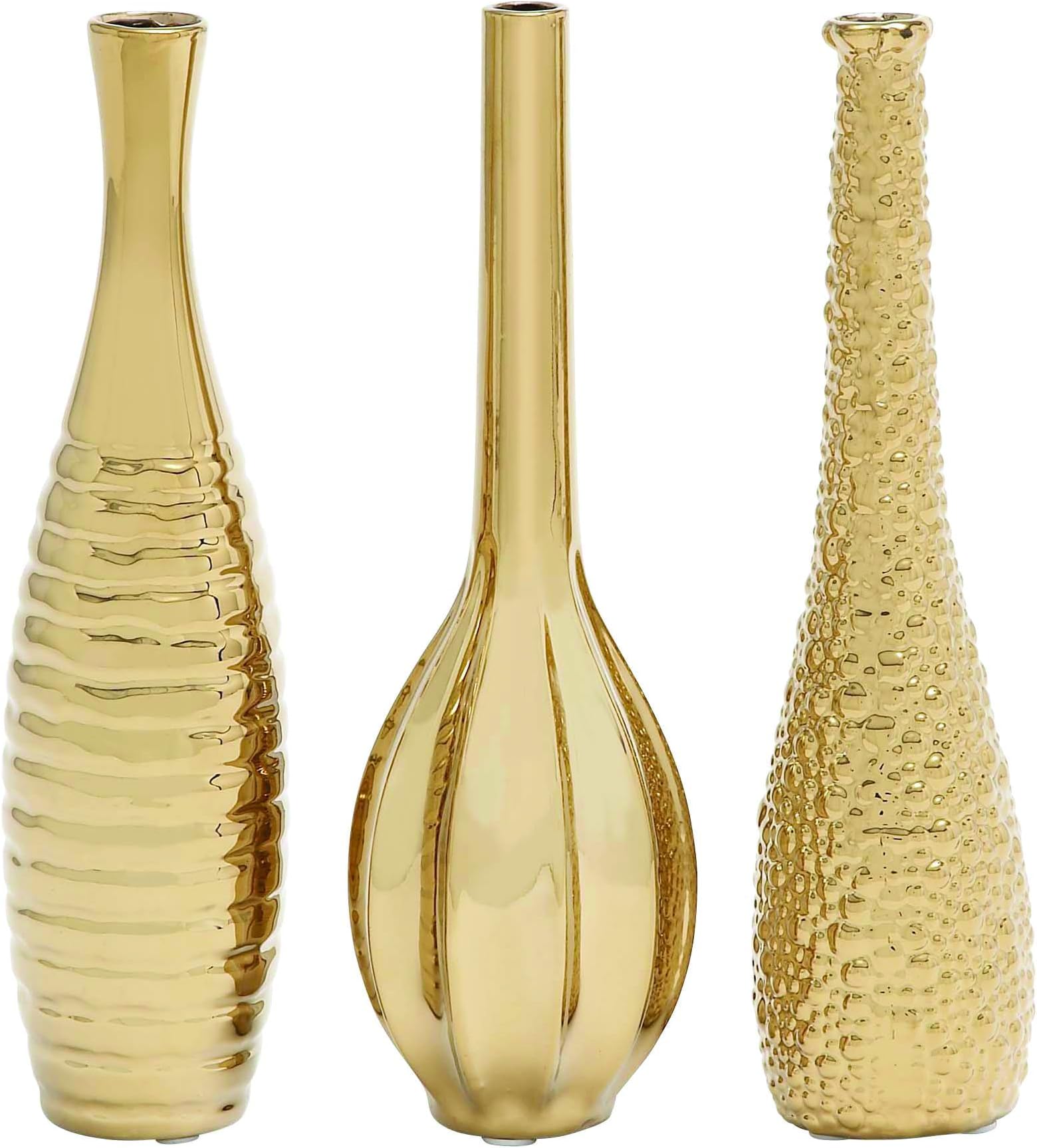 Amazon.com: Deco 79 Metal Decorative Vase Tall Distressed Metallic ...