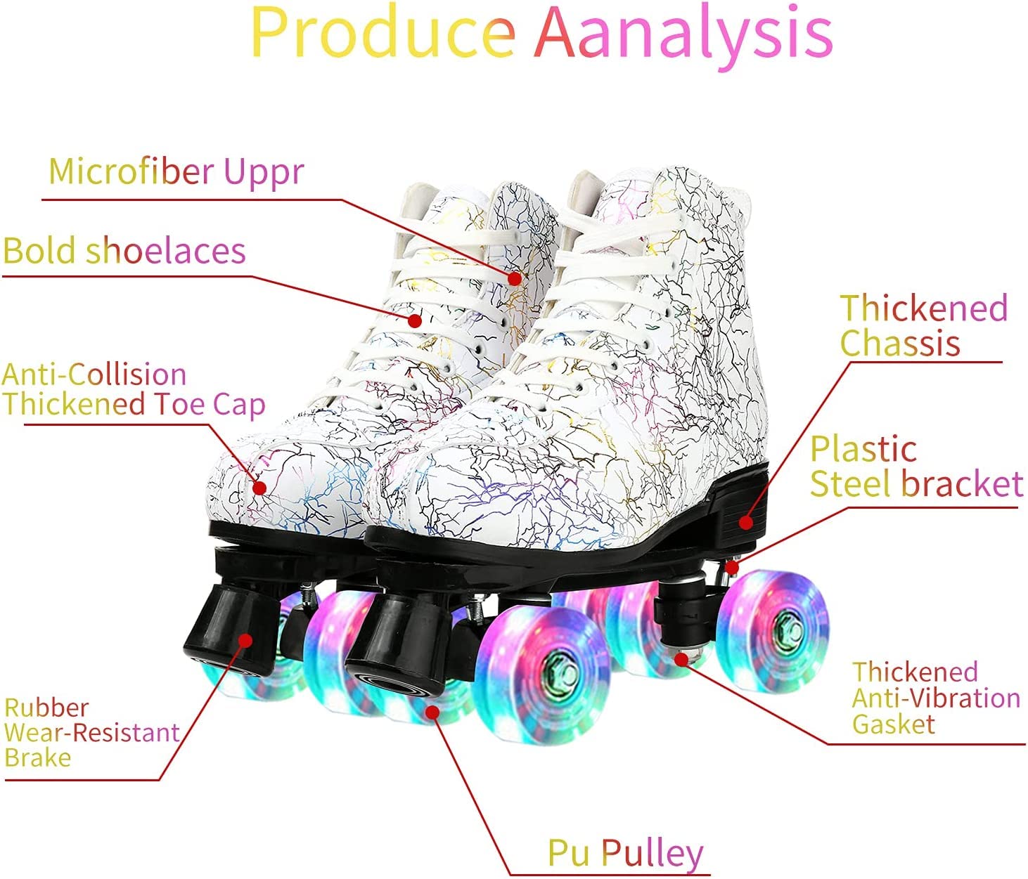 Snapklik.com : Roller Skates Classic High-top For Adult Outdoor Skating ...