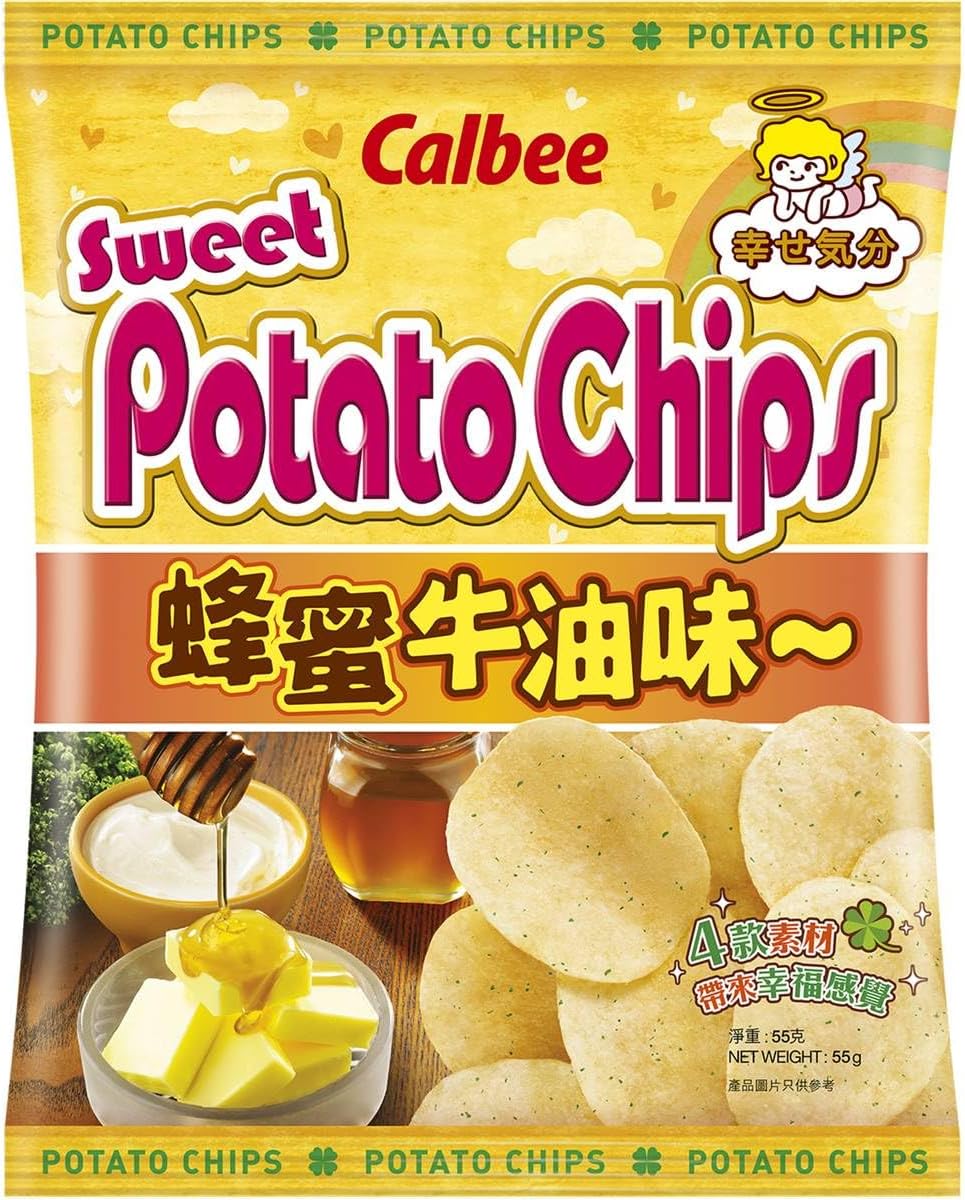 Calbee Potato Crisps - Honey & Butter Flavour (Limited Edition) 55g ...