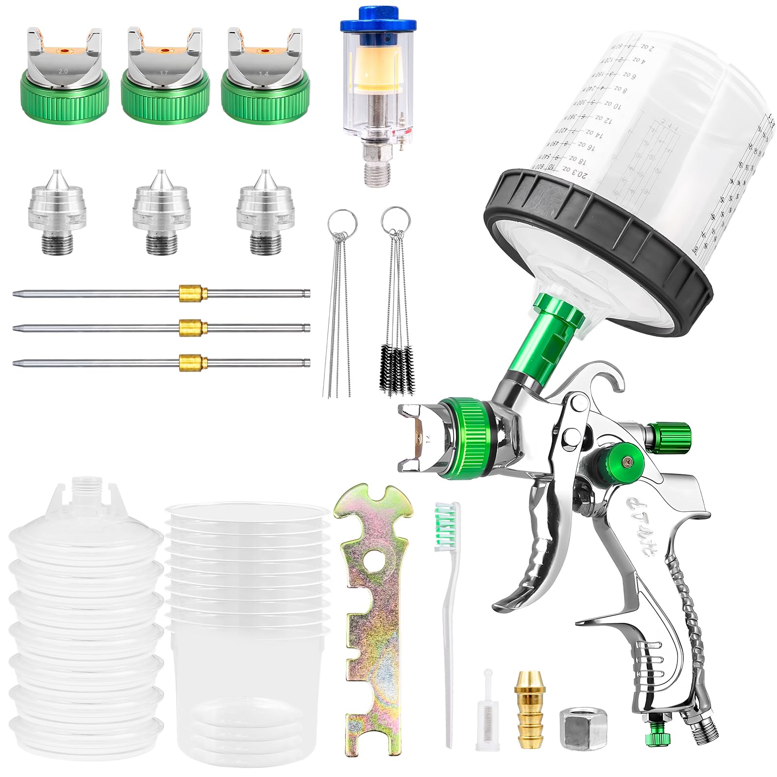 Paint Sprayer with 10pcs 600ML Mixing Quick Cup, Spray Paint Gun Set ...