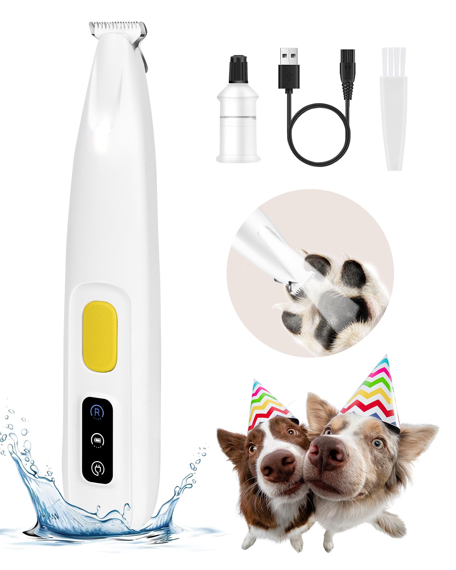 FURBONA Upgraded Dog Paw Trimmer with LED Light, 18 mm Widen Blade, 35 ...