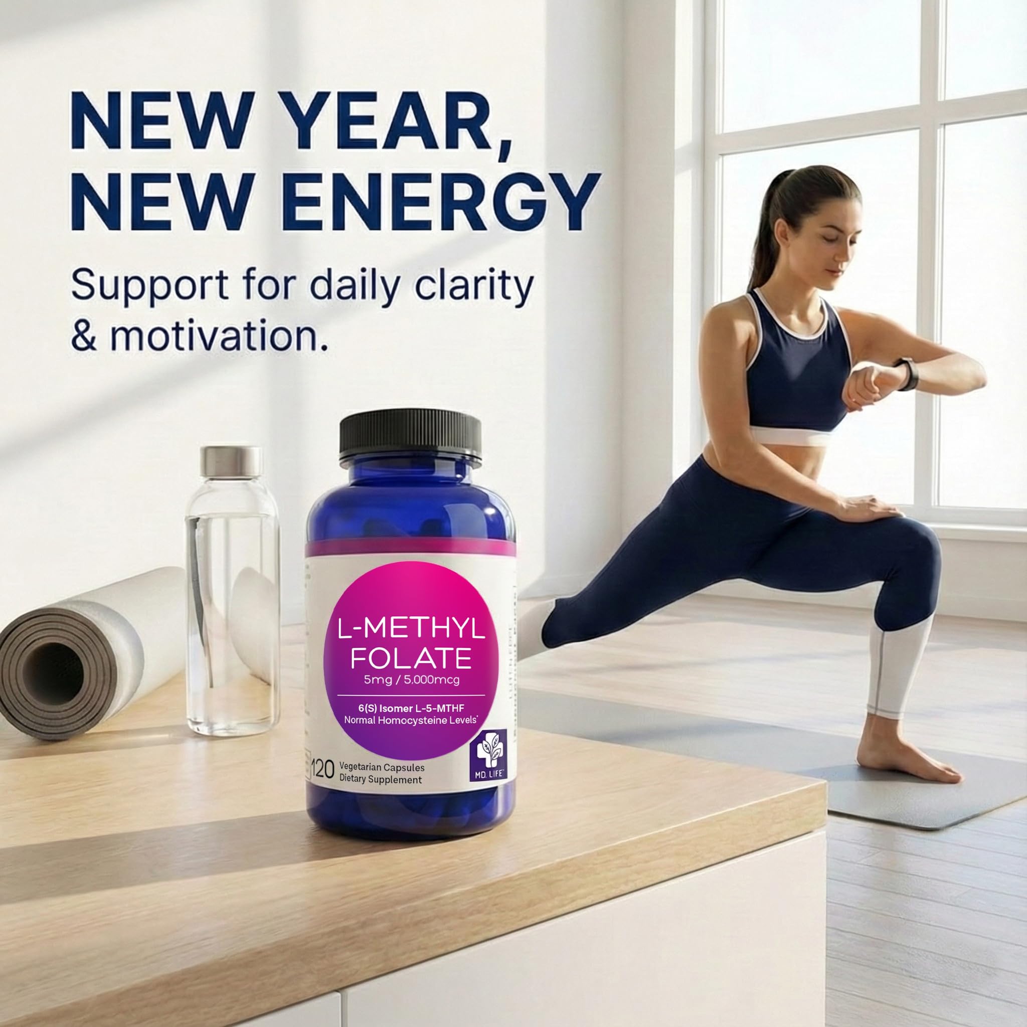 Snapklik.com : MD Life L-Methylfolate 5 Mg Supplement - Professional ...