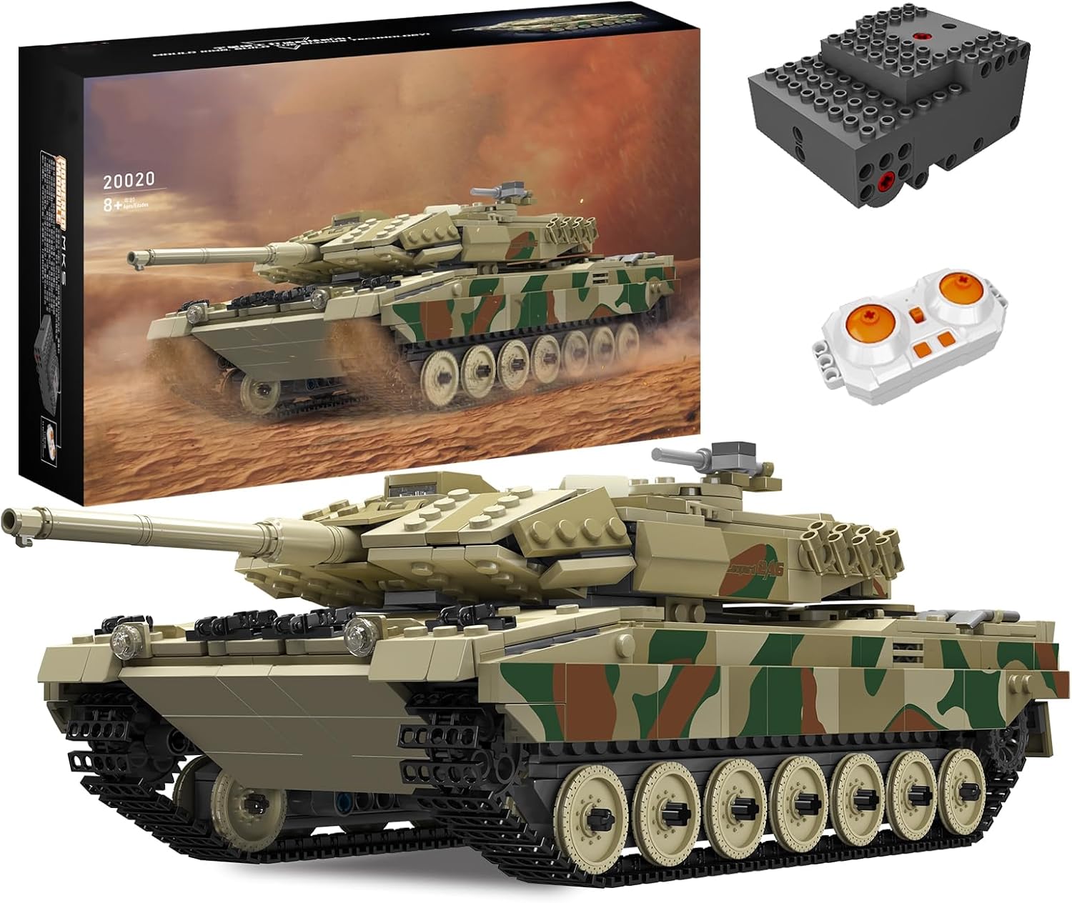 Mozewa 20020 Leopard 2 Tank Building Sets, MOC Technology Tank Model ...