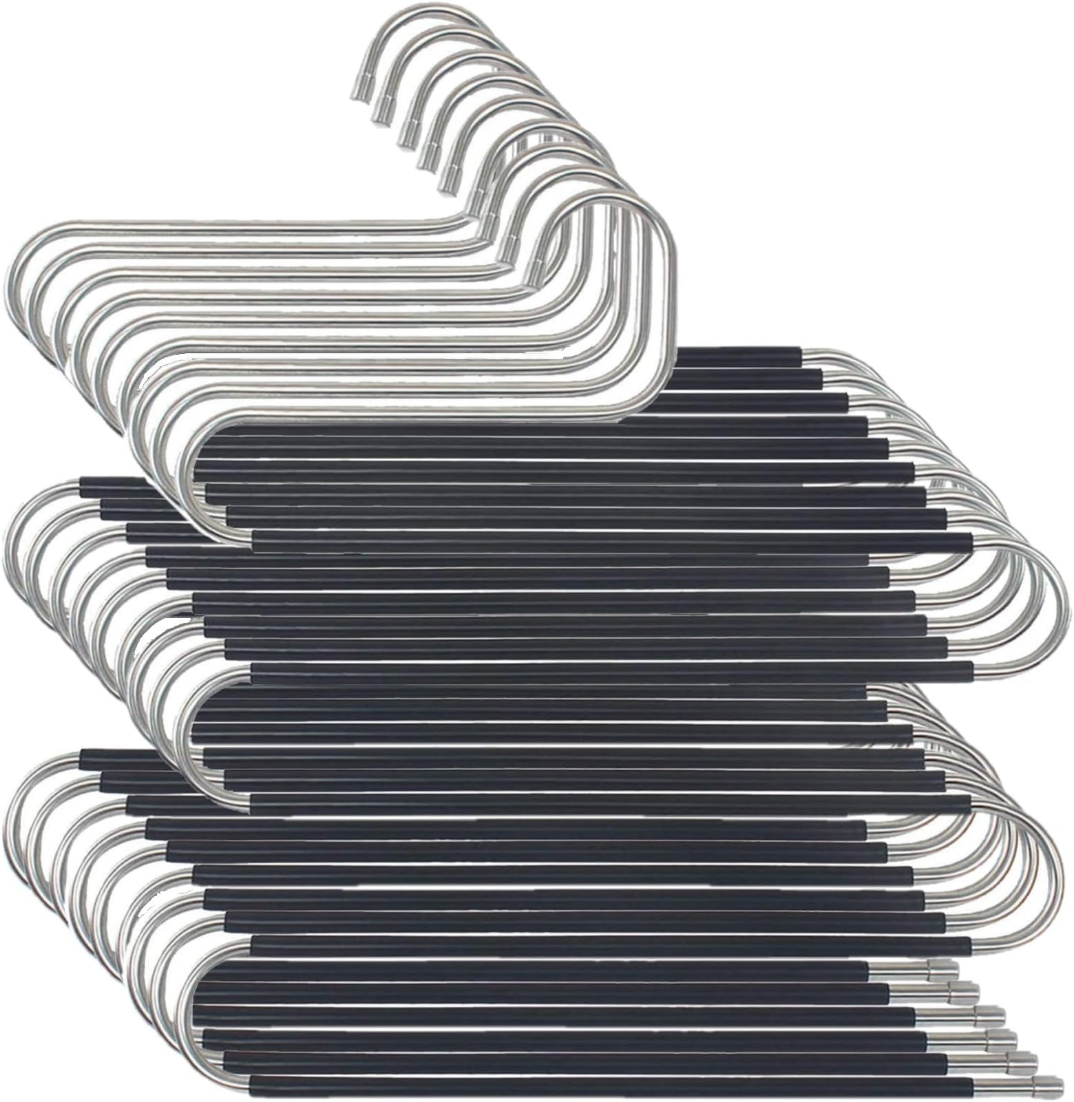 H & L Russel Ltd 4 Bar Trouser Hanger with 4 Non-Slip Easy Access Swing ...