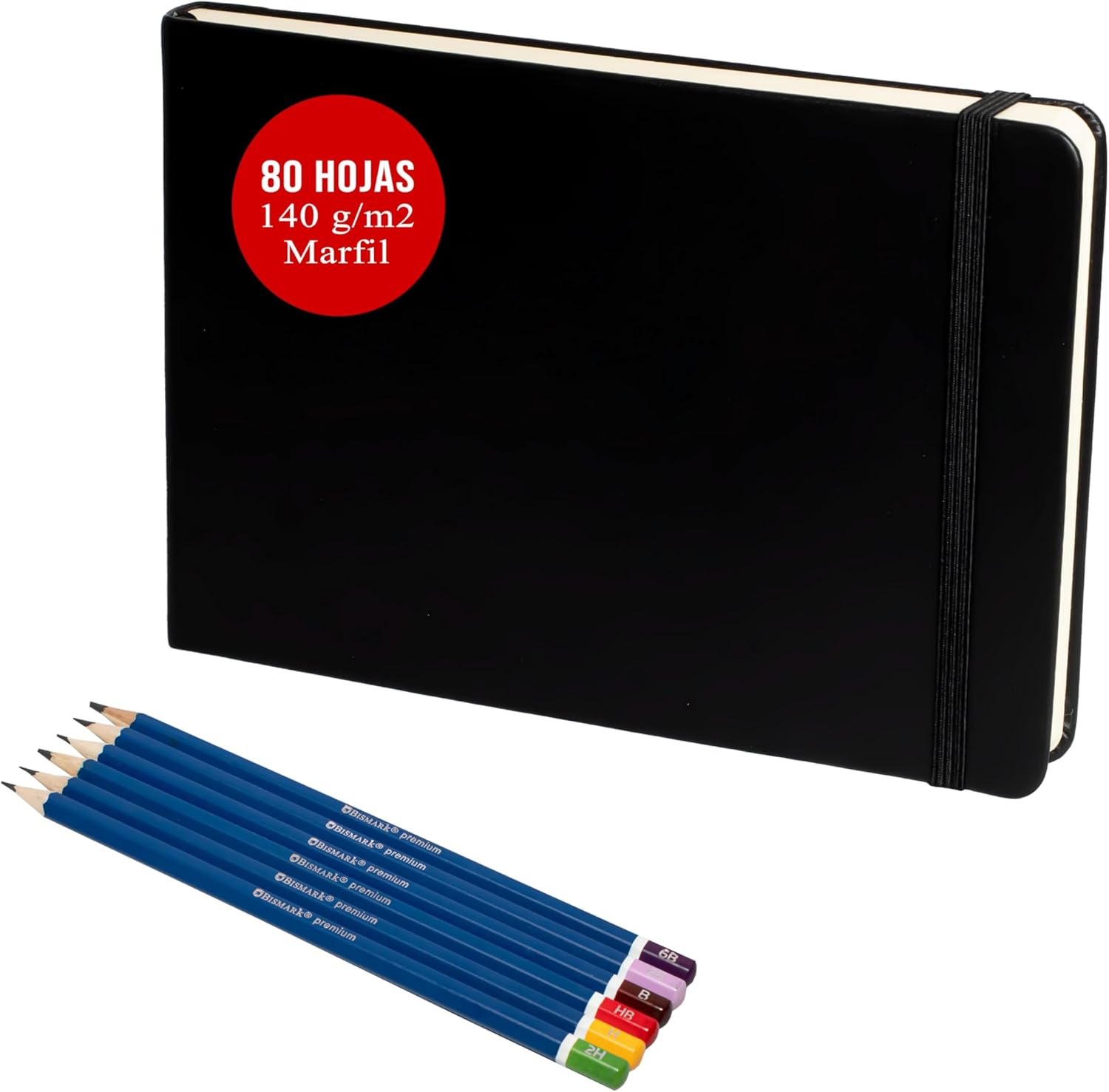 Libreta dibujo profesional incluye 6 lápices. Cuaderno para Dibujo y ...
