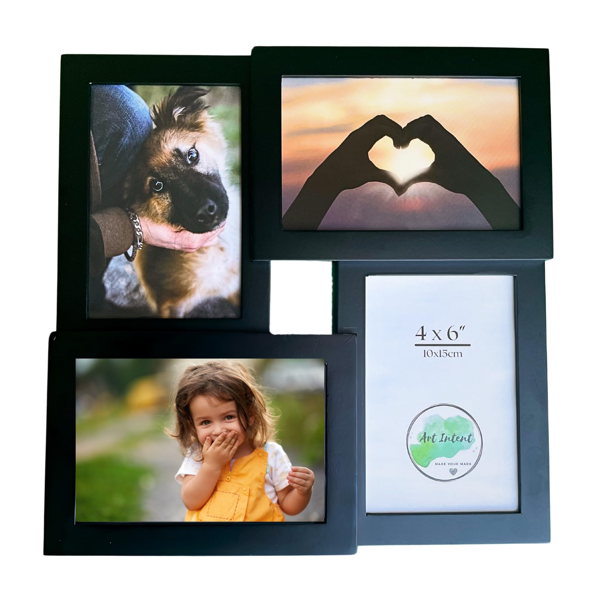 Amazon.com - Art Intent 4x6 Picture Frame Collage, Black 4 Photo Frame ...