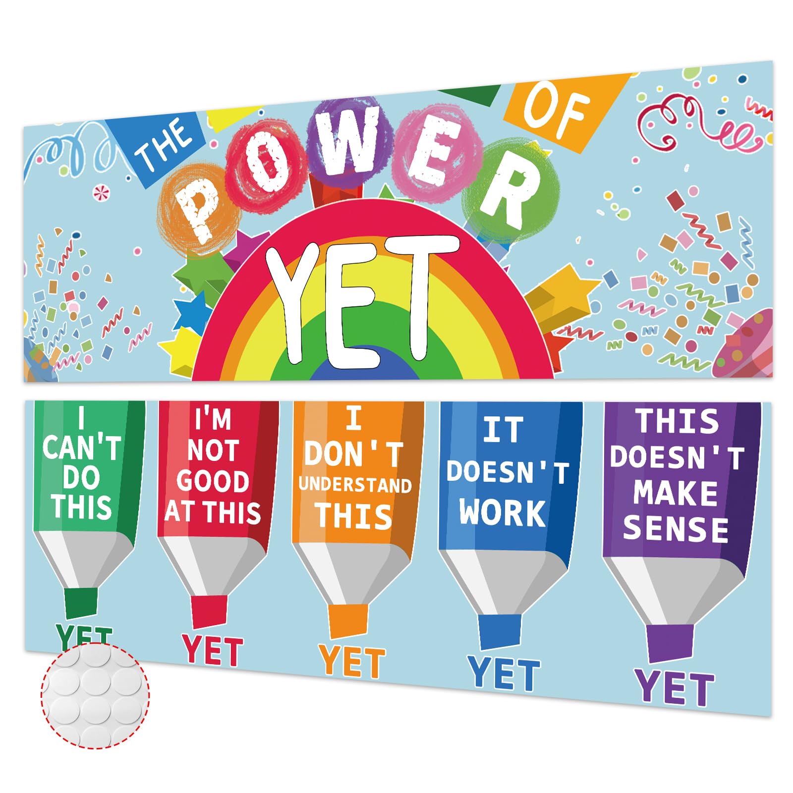 Amazon.com: Rsgift 2 Pcs Classroom Banner Poster with Dot Glue,13 ...