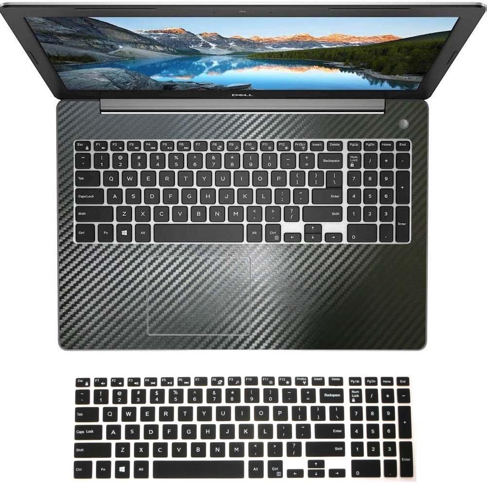 Amazon.com: 2-Pack Black Carbon Fiber Palmrest Stickers with Trackpad ...
