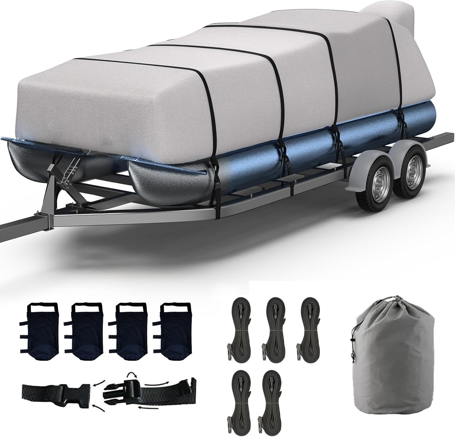 Amazon.com: Pontoon Boat Covers 21-24 ft Waterproof PU Coating Marine ...