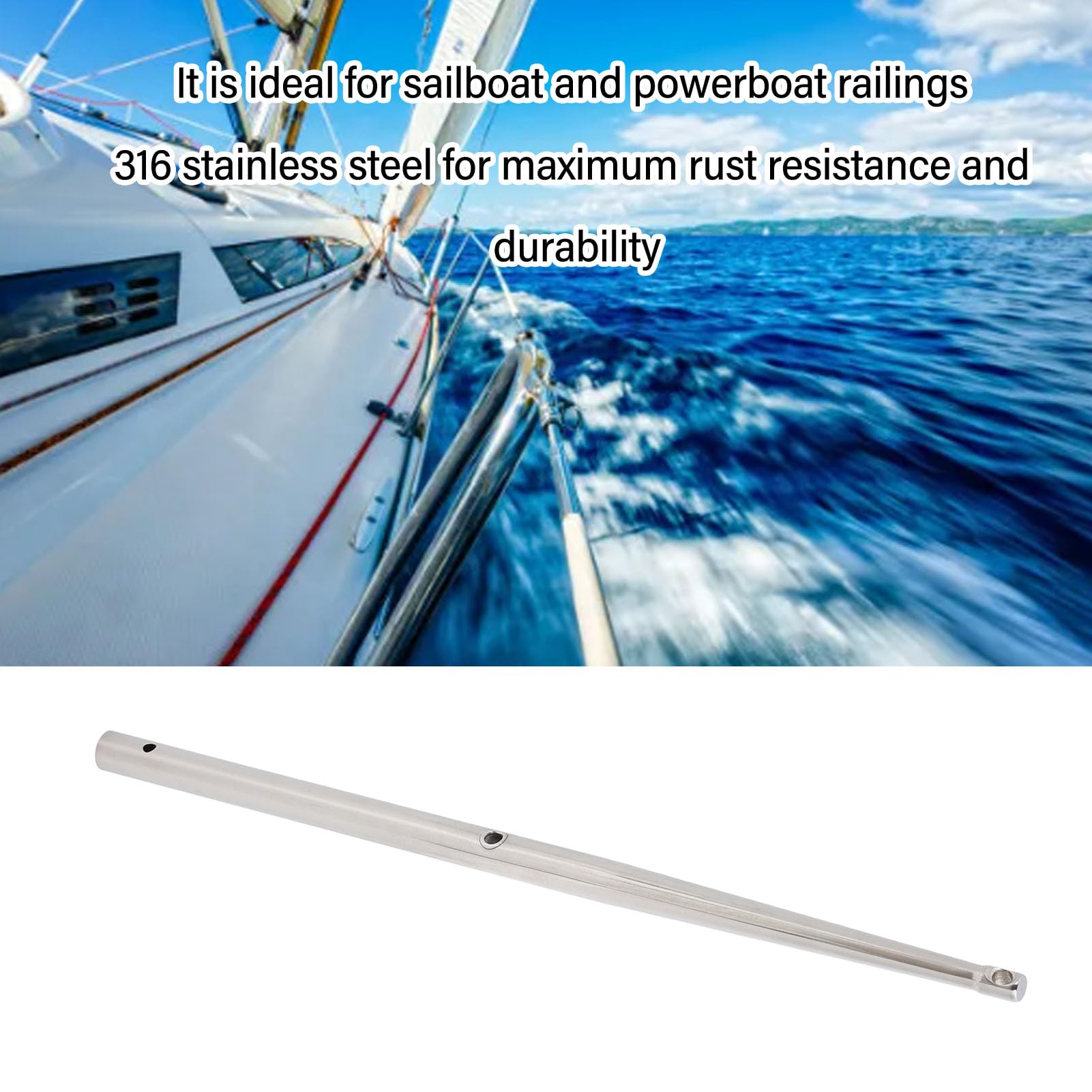 Snapklik.com : Boat Stanchion, Marine Lifeline Barrier, 316 Stainless ...