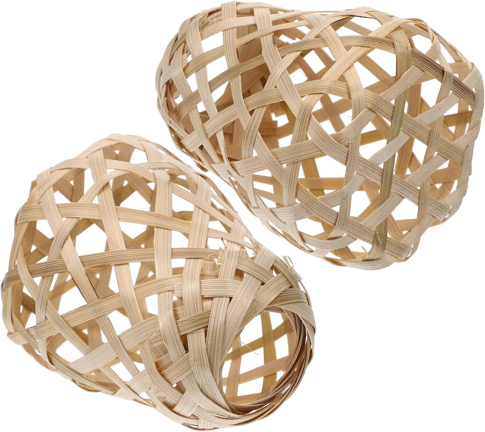 Artibetter 2pcs Woven Lamp Shade Ceiling Fan Light Bulb Cover Rustic ...