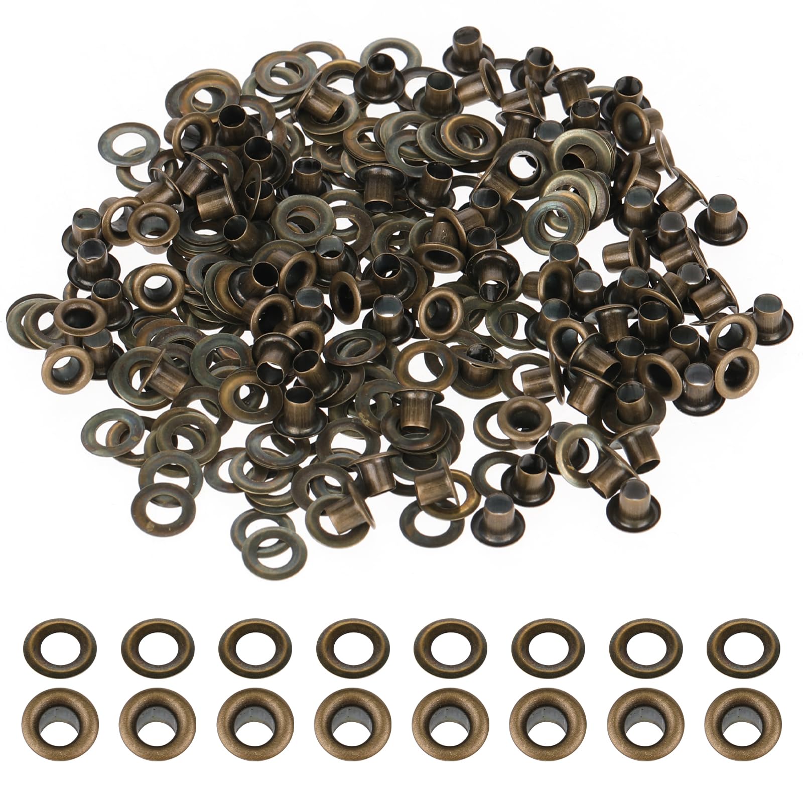 Amazon.com: Tiny Grommets Eyelets, 3mm/1/8" 100 Set Grommets Kit Metal ...