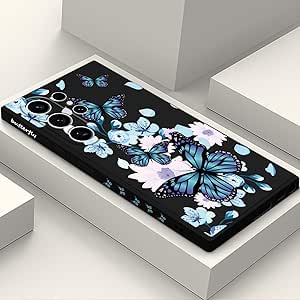 Amazon.com: LEECG for Galaxy S24 Ultra Case, Flower Butterfly Cute Cat Ideas Design Pattern ...