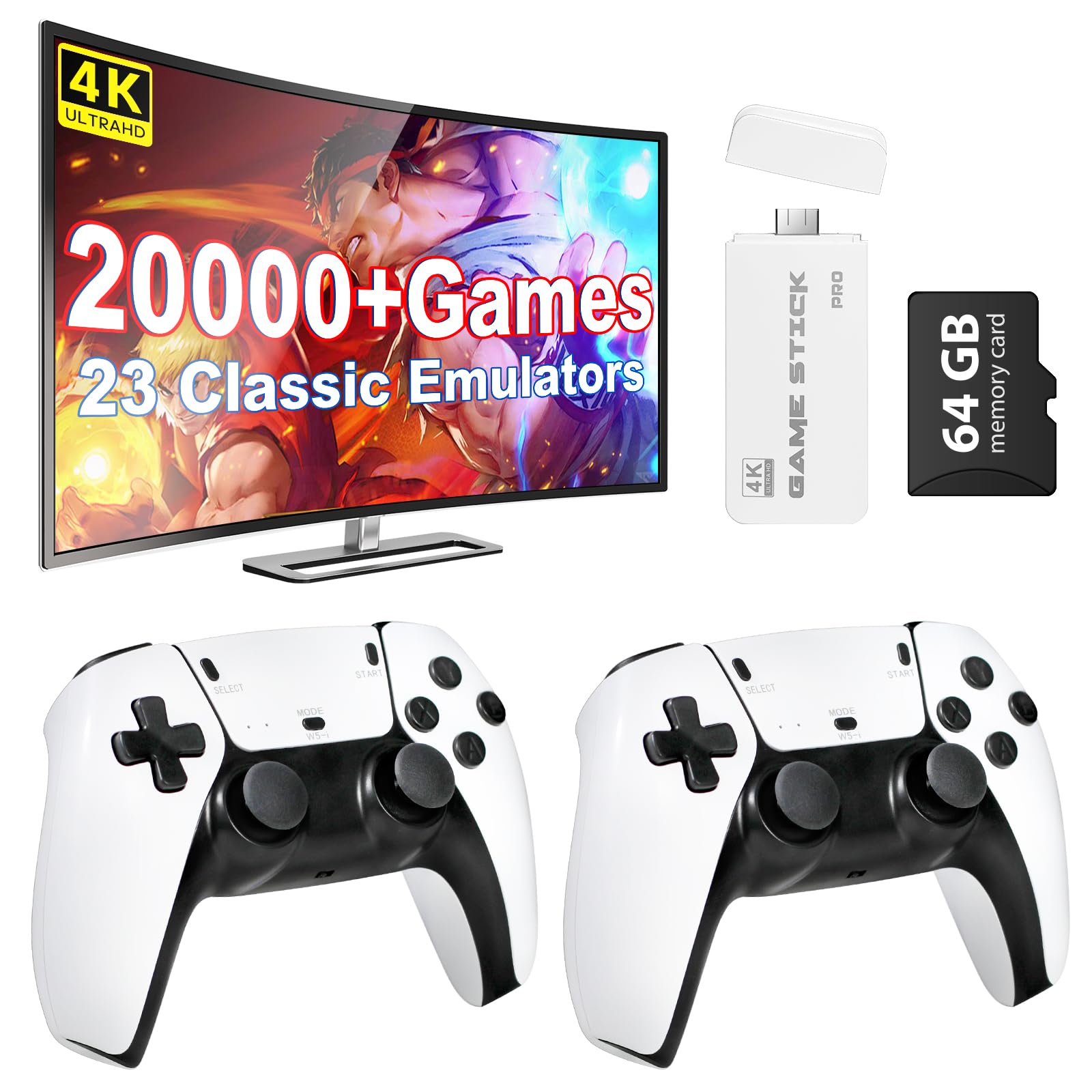 Amazon.com: Retro Gaming Console, Retro Game Stick with Built-in 23 ...