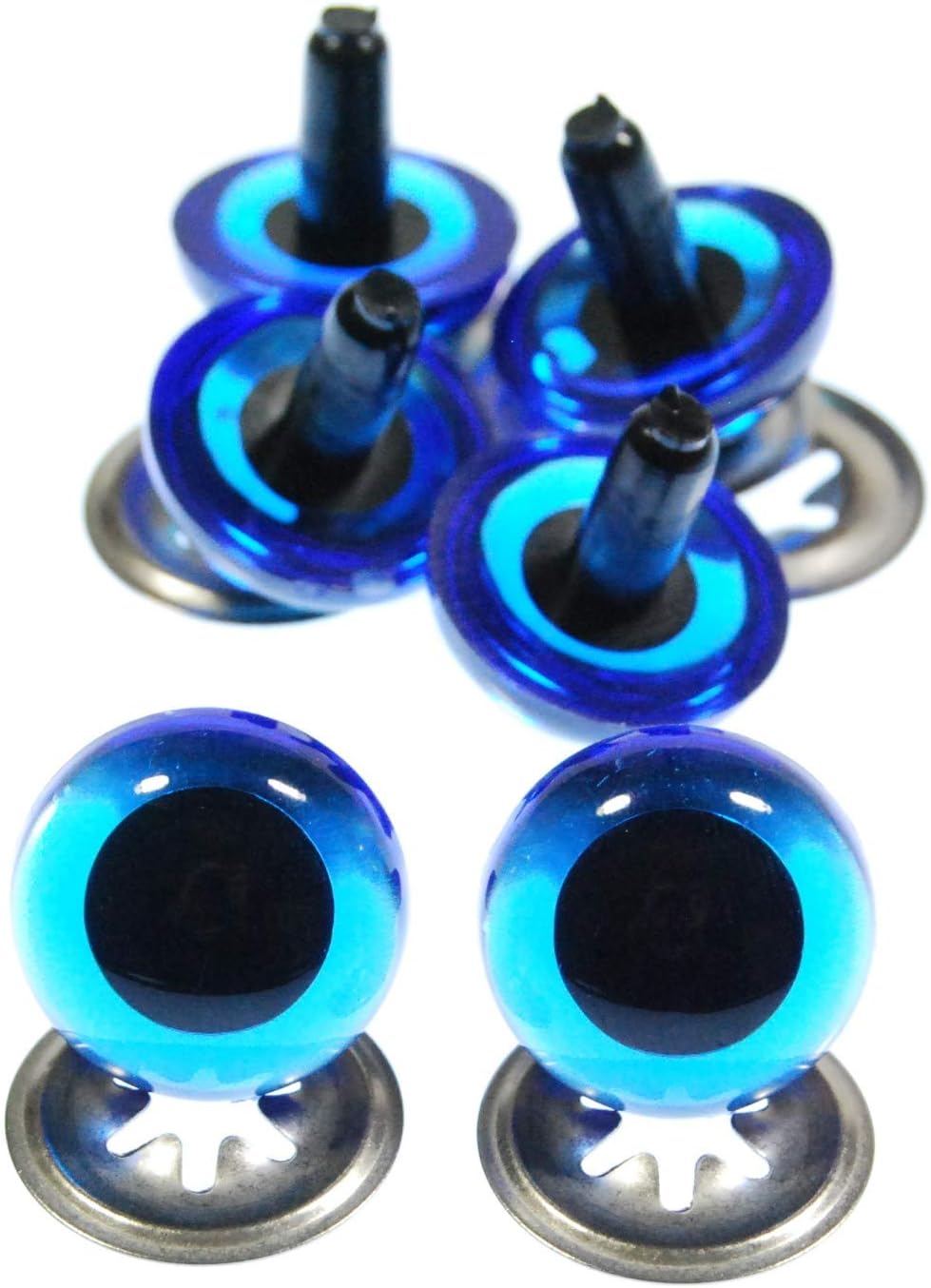 celloexpress 12mm Transparent Blue Crystal Eyes with Metal Backs ...