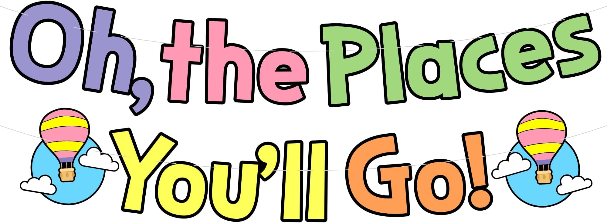 Amazon.com: Oh The Places You'll Go Decorations Oh The Places You'll Go ...