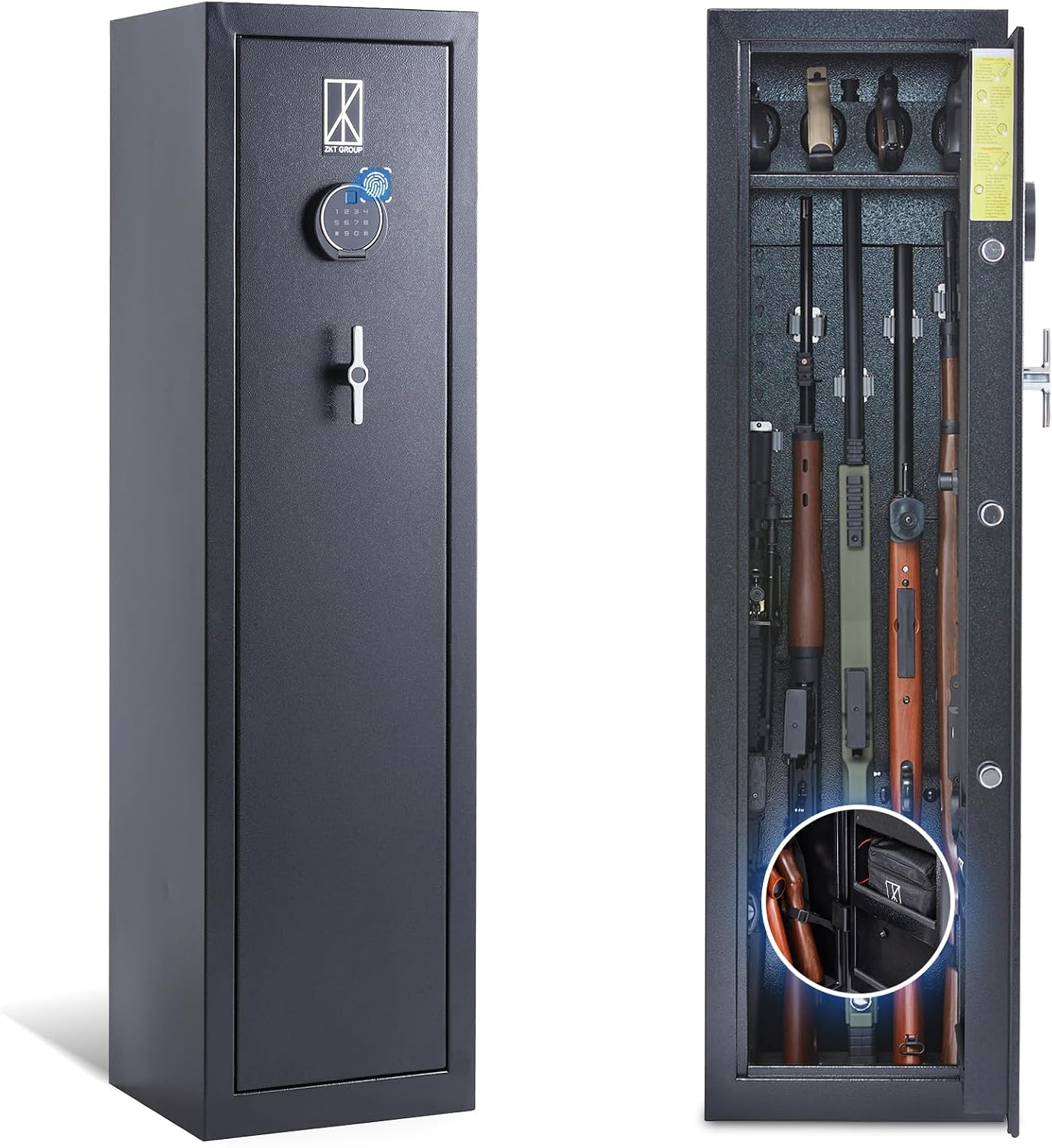 Amazon.com: ZKT Quick Access Gun Safe - Secure Pistol & Rifle Storage ...