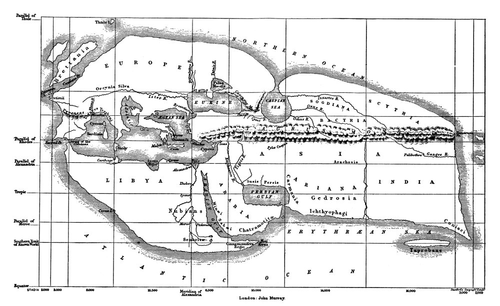 Buy World Map Eratosthenes Nworld Map Based On The Conceptions Of The ...