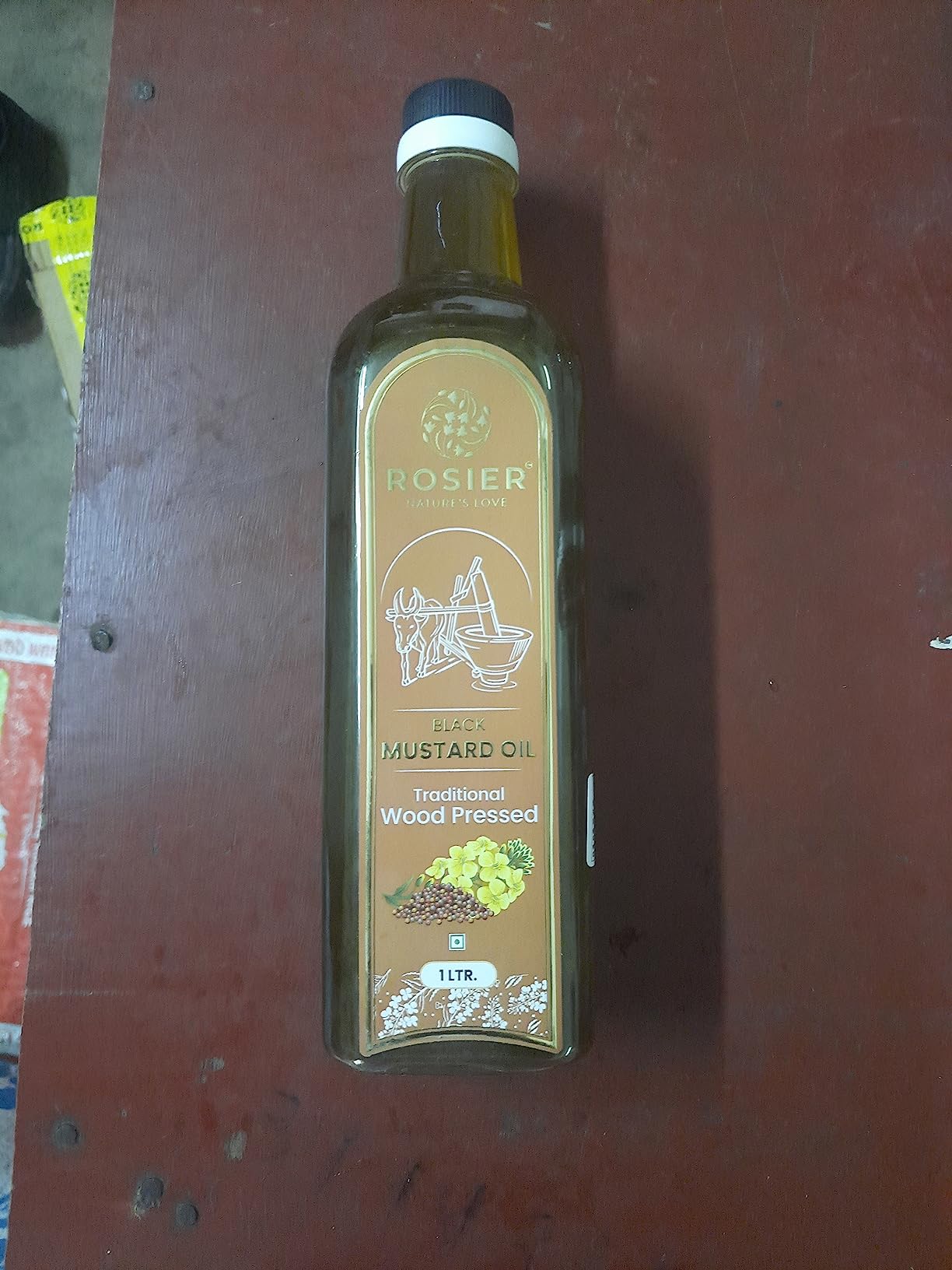ROSIER Wood Pressed Organic Black Mustard Oil (750 ml) | Traditional ...