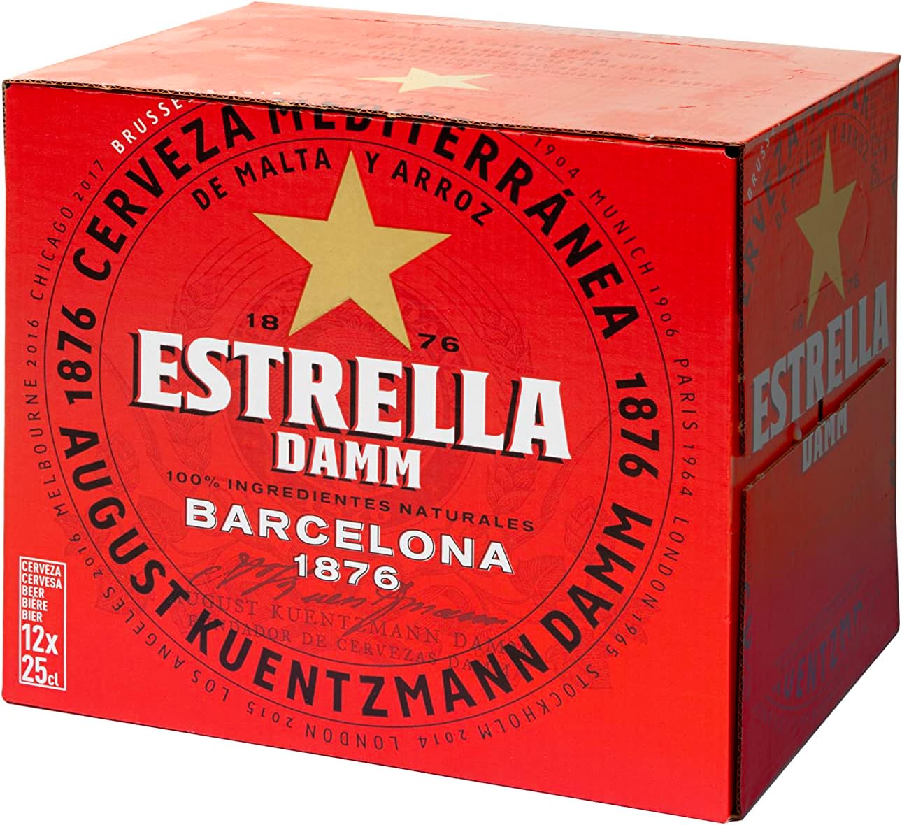 Estrella Damm 12 Pack x 250ml Bottle : Amazon.co.uk: Grocery