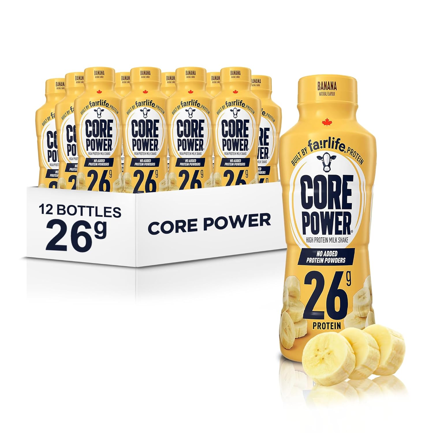 Amazon.com: Core Power Protein Shake 26g Banana - No Added Protein ...