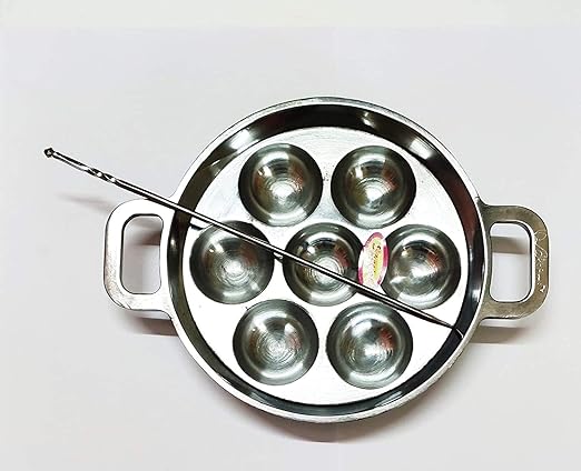 Buy Subaa Aluminium Paniyaram Pan/Paniyarakkal/Unniyappam Chatty/Paddu ...