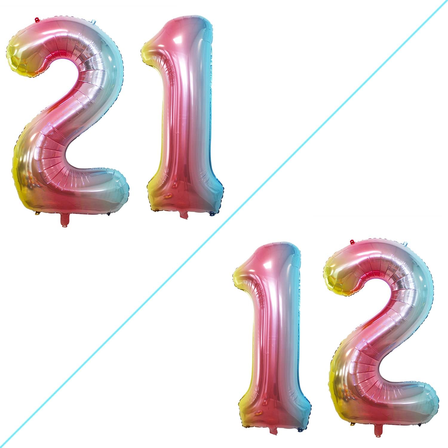 Amazon.com: GOER Number 12 Balloons for 12th Birthday Sweet 12 Party ...