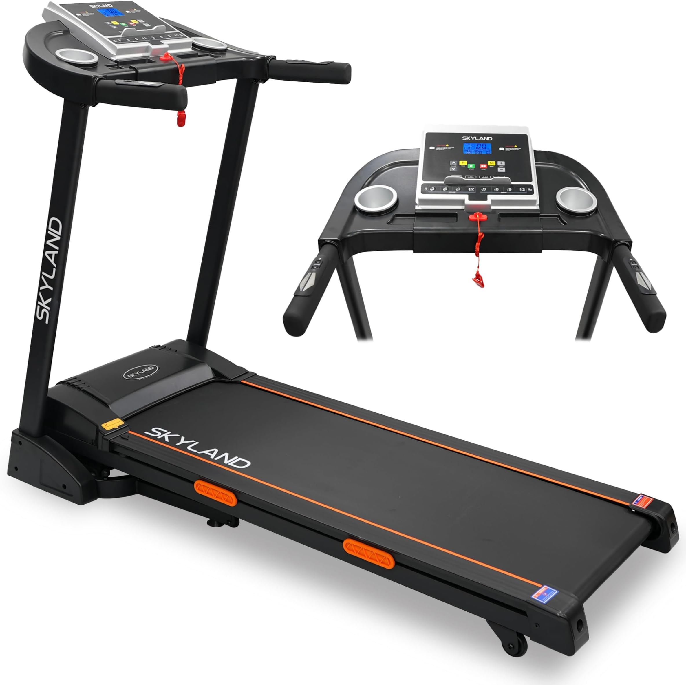 SKY LAND Foldable Treadmill 4HP Motor | Compact Motorized Running ...